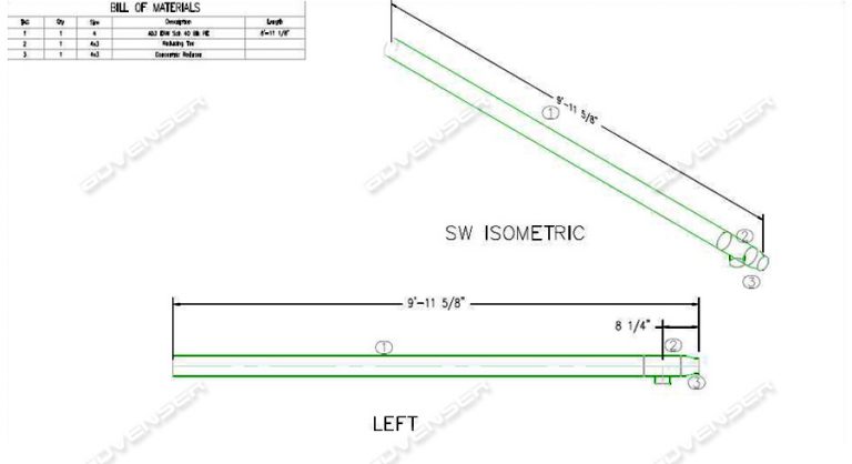 Piping Spool Drawings | Piping Fabrication Drawings